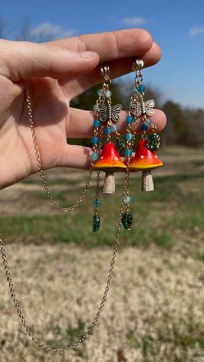 Foraging for Mushrooms ~ Eye Glass Chain | My Girlz Three & Me